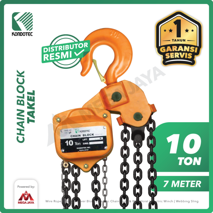 KONDOTEC Chain Block / Takel 10 Ton x 7 Meter | Lazada Indonesia