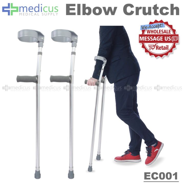 Medicus 02CA Pair Forearm Crutches Saklay with Handles and Adjustable ...