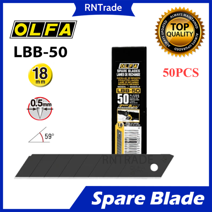 OLFA Cutter Spare Blade 18mm Made In Japan LBB-50 LBB50, 50 Pieces *FOAM CUTTER | Lazada PH