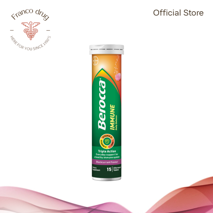 Berocca Effervescent Tablet - 15's (Mango & Orange,orange, Original ...