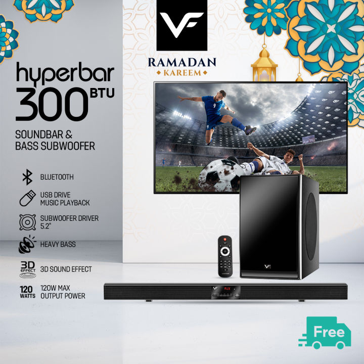 Vinnfier VF Hyperbar 300 BTU 2023 Version Bluetooth Soundbar With ...
