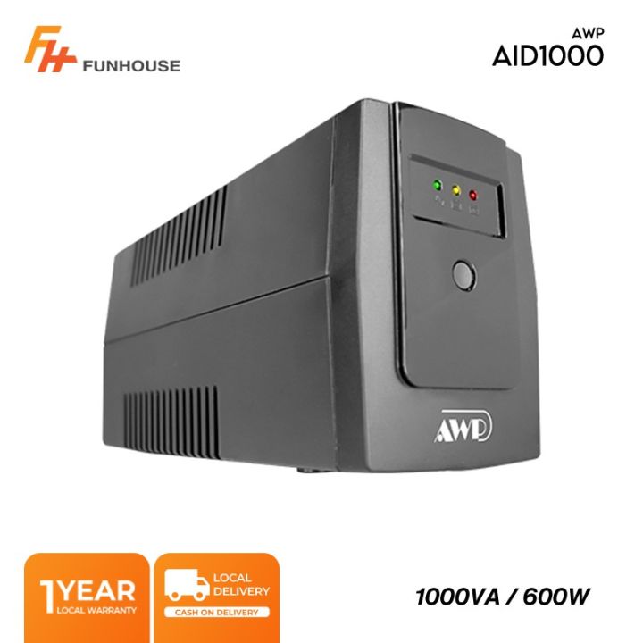 【COD】 AWP AID1000 Aide 600W-1000VA UPS with AVR Uninterruptible Power ...