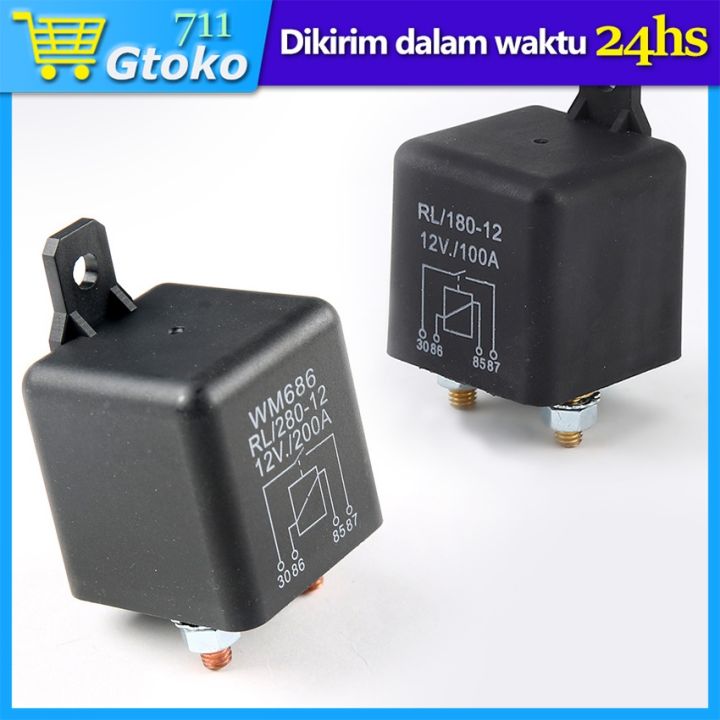 Solenoid Relay Relai 12V 100A 200A WM686 Relay Ampere Besar 48 Watt ...