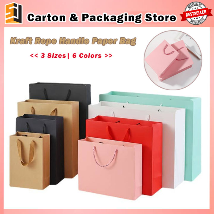 Kraft Paper Bag/Shopping Bag/Eco-Friendly Gift Bag with Handle Rope Beg ...