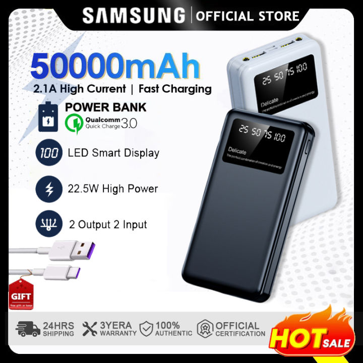 Samsung powerbank Heavy Duty 50000mah Power Bank Fast Charging Original Branded Led Light With ...