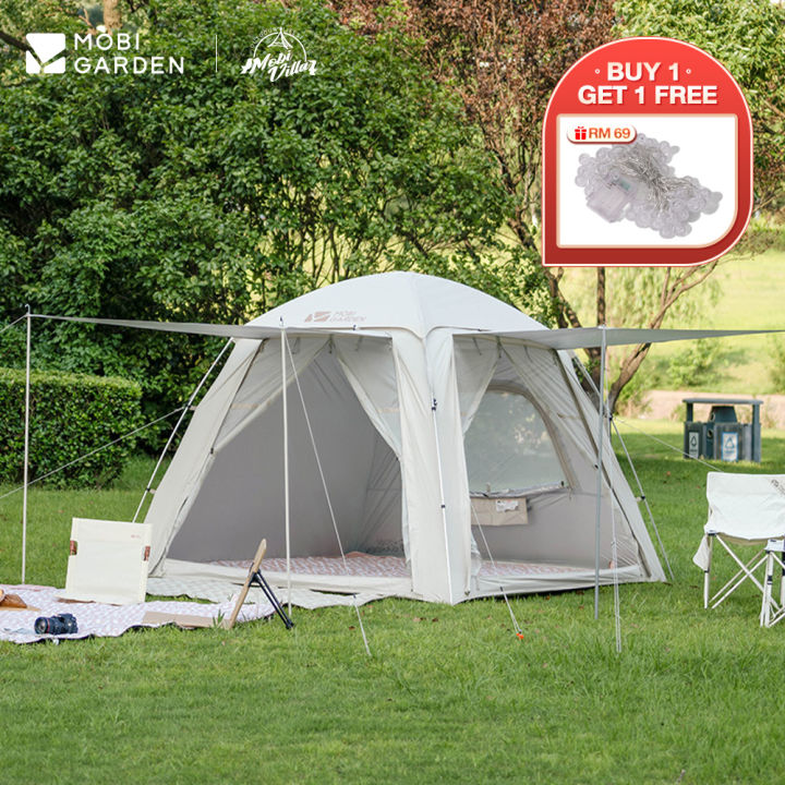 MOBI GARDEN Camping Family Tent Pack Camp Anti UV Waterproof Picnic ...