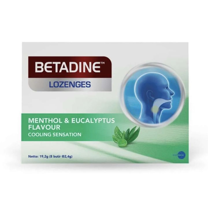 BETADINE Lozenges Menthol Eucalyptus 8 Butir | Tablet Hisap Antiseptik ...