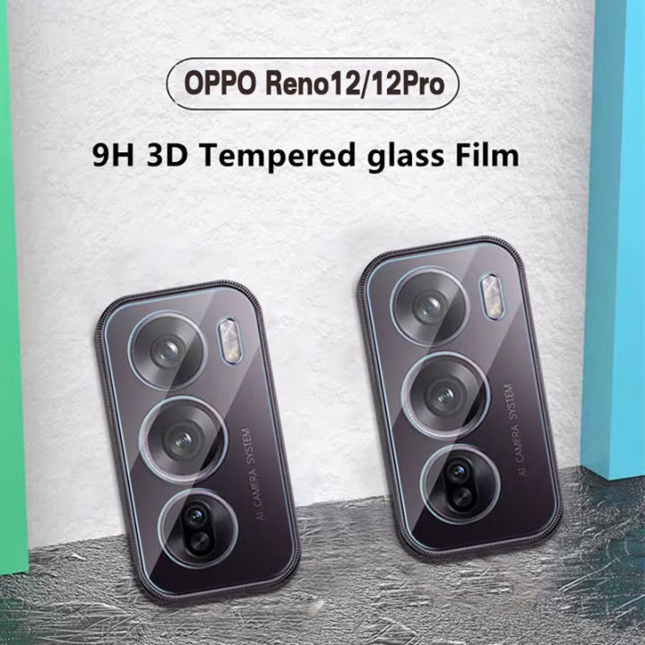 ฟิล์มป้องกันเลนส์กล้องถ่ายรูป3มิติสำหรับ Oppo Reno 12 Pro 5G Reno12 ...