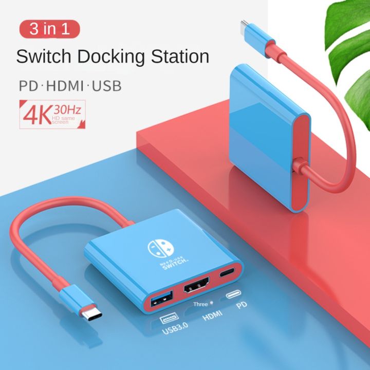 Type C HDMI Adapter 3in1 USB C Hub Type C Nintendo Switch OLED Dock TV ...