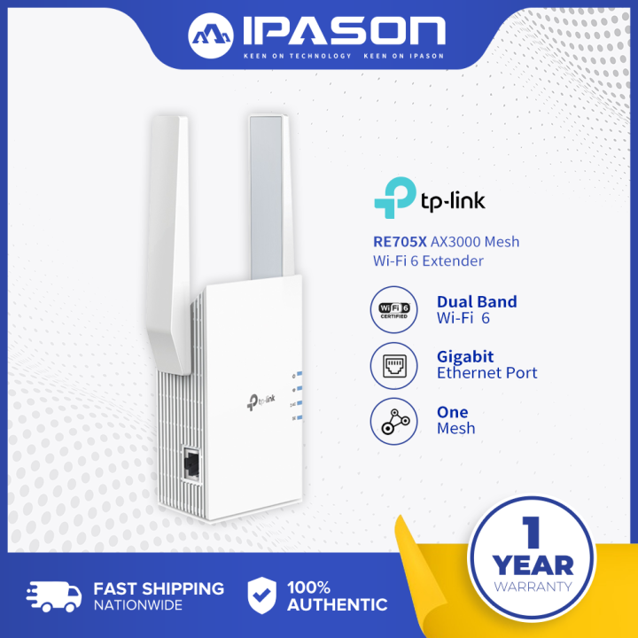Tp-Link RE705X AX3000 MU-MIMO Mesh Dual Band WiFi 6 Extender EasyMesh ...