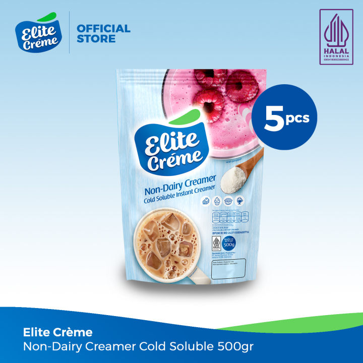 Elite Creme Non Dairy Cream Cold Soluble 500 gr x 5 | Lazada Indonesia