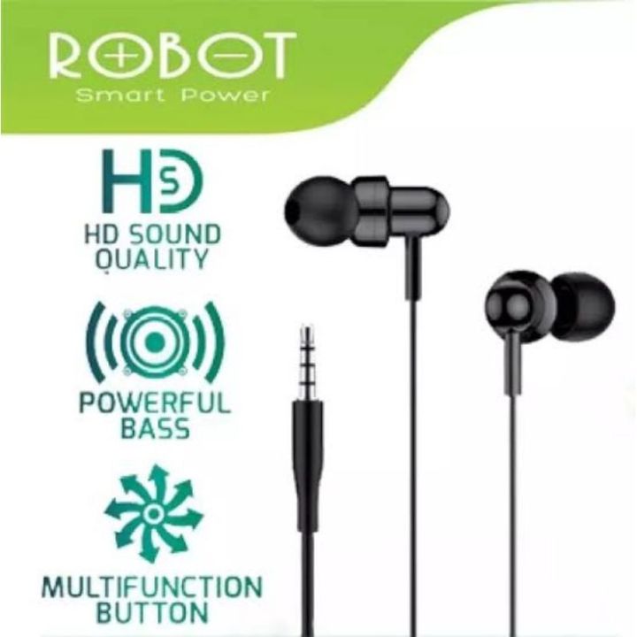 Headset branded Robot Earphone RE20 Extra Bass high quality | Lazada ...