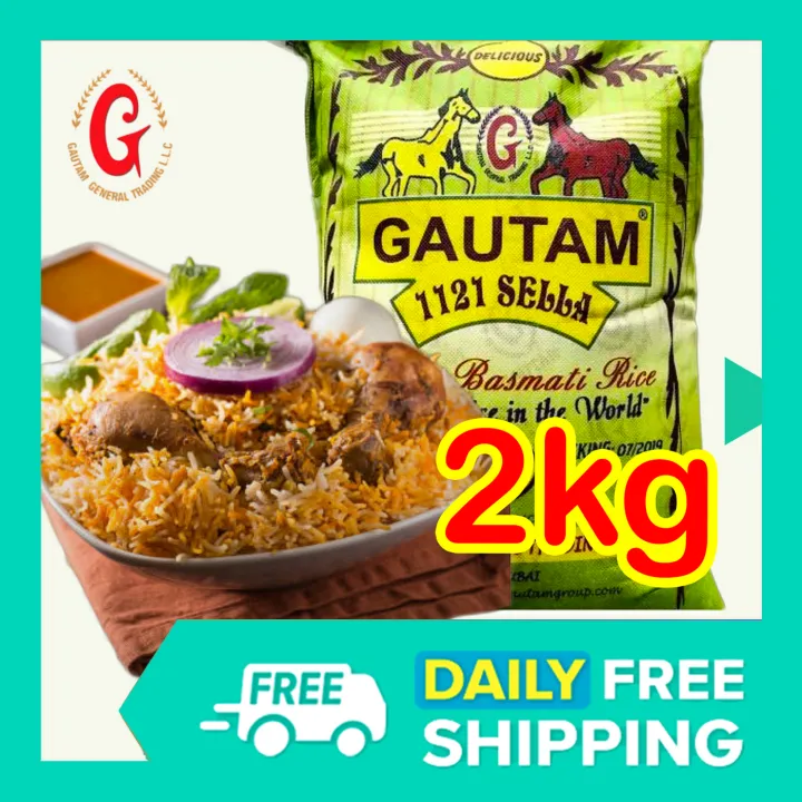 2kg Gautam BASMATI RICE FOR BIRYANI 1121 Long Grain Rice Indian Basmate ...