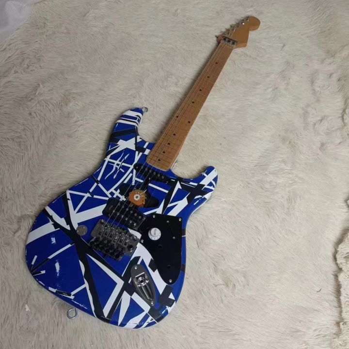 Relic EVH Eddie Van Halen Striped Series Frankie Blue White Black ...
