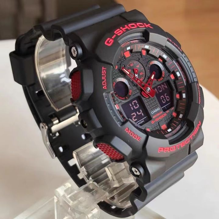 GA110 Men Sport Watch Dual Time Display World Time LED Auto Light ...