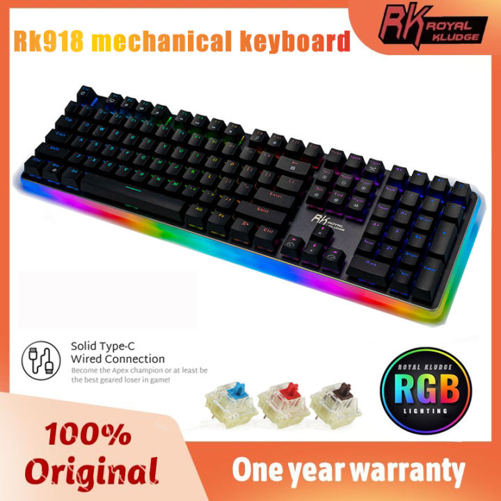 Royal Kludge Official Original RK918 Wired Mechanical Keyboard, RGB ...