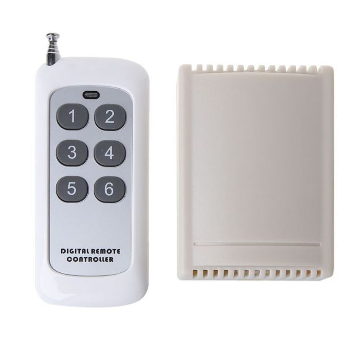 DC12V 6 Way Wireless Switch Transmitter Receiver Learning Code Remote ...