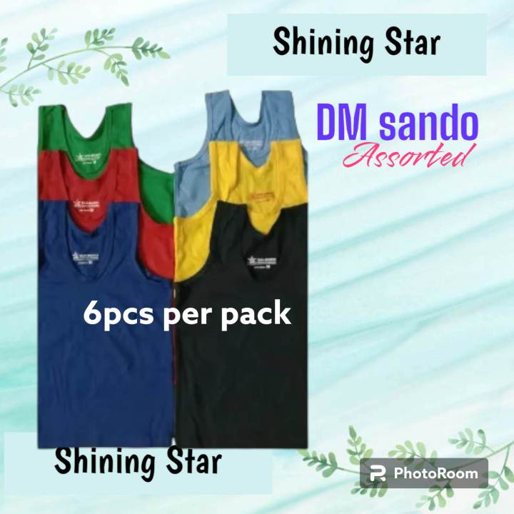 1SS'COLORED SANDO FOR KIDS DM ( 6PCS PER PACK ) | Lazada PH