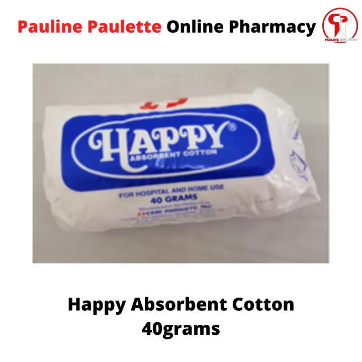 Happy Absorbent Cotton 40grams | Lazada PH
