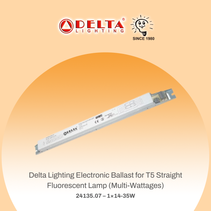 Delta Lighting Electronic Ballast for T5 Straight Fluorescent Lamp ...