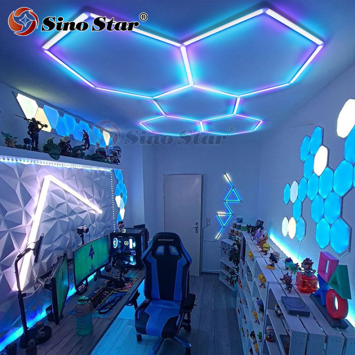 Professional Remote Control Honeycomb Lighting RGB Fashion Shop Lights ...