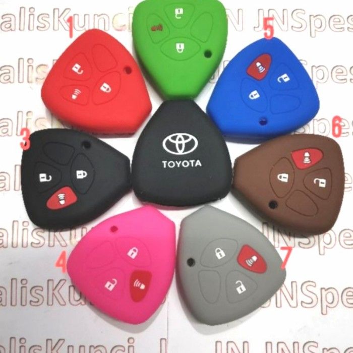 silicon /kondom kunci toyota innova,yaris,vios,camry,tombol 3 - varian ...