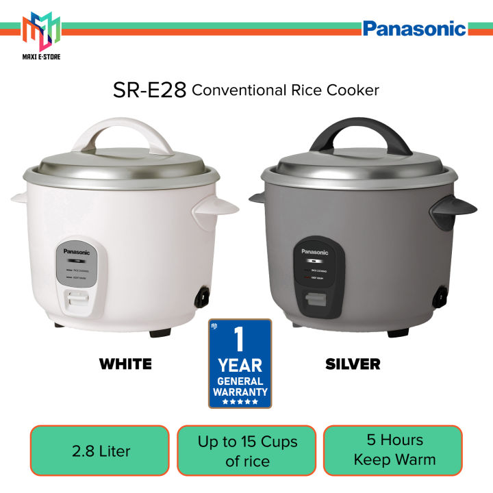 Panasonic 2.8L Conventional Rice Cooker SR-E28 Aluminium Inner Pan Keep ...