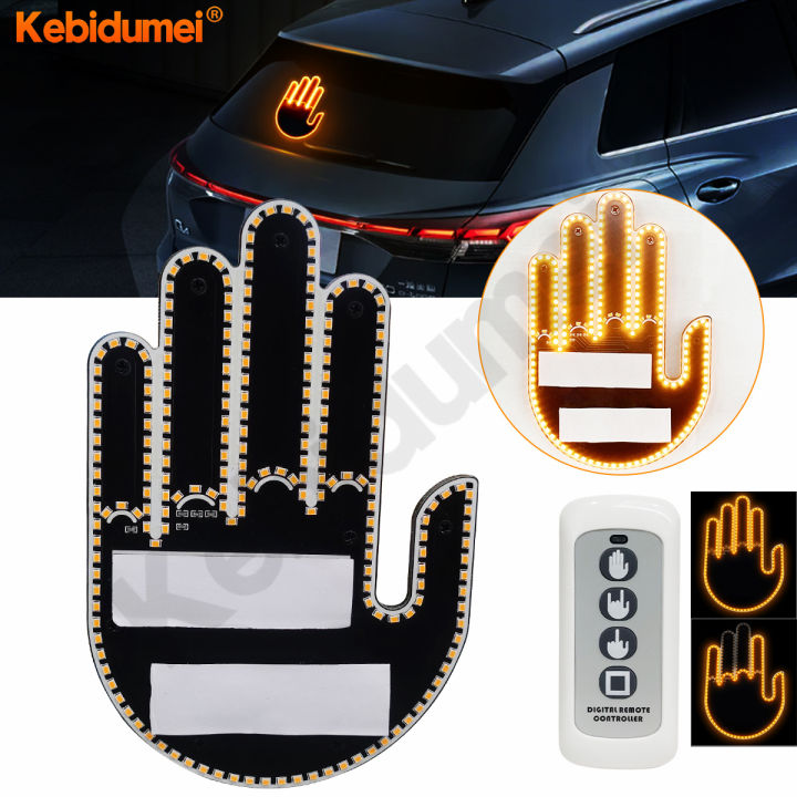 Kebidumei Car Finger Light Multipurpose Gesture Display Light Road Rage ...