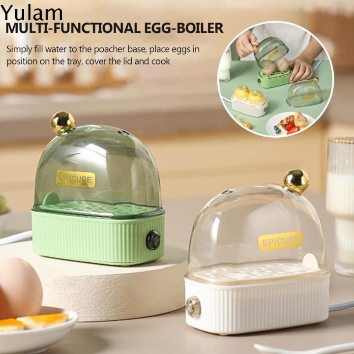YULAM มัลติฟังก์ชั่ ไข่2ฟอง หม้อต้มไข่ เครื่องทำอาหารทำอาหาร ปิดเครื่อง ...