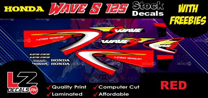Honda Wave S 125 Stock Decals / Stickers with Freebies | Lazada PH
