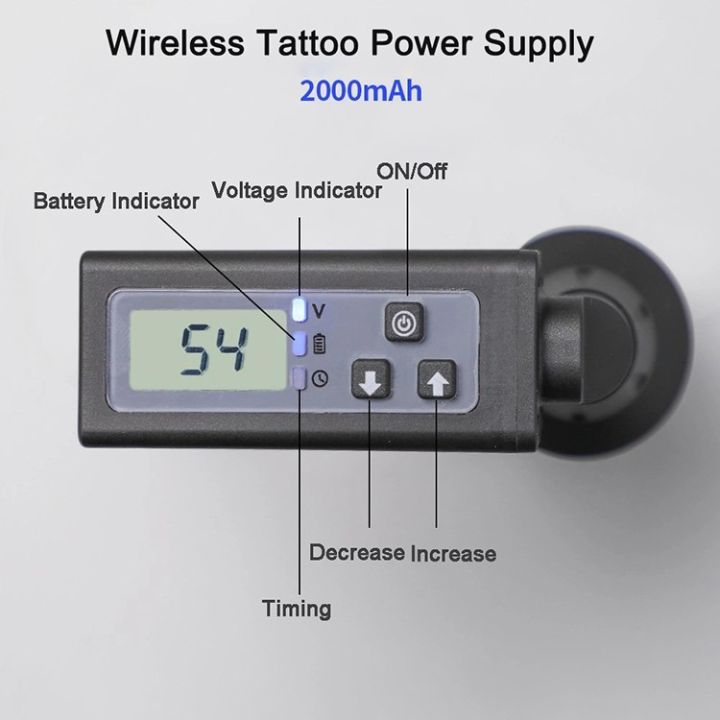 Mini Wireless Tattoo Power Supply USB Charge RCA/DC Tattoo Equipment ...