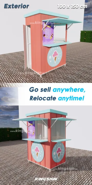 PEOMO MURAH PROMO Booth Container - Kontainer Jualan Gerobak Kios Stand ...