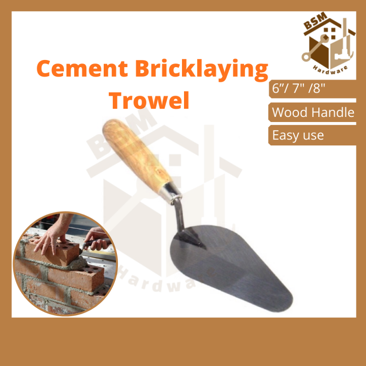 BSM 6" 7" 8" Cement Bricklaying Trowel Garden Tool Sand Trowel Camca ...
