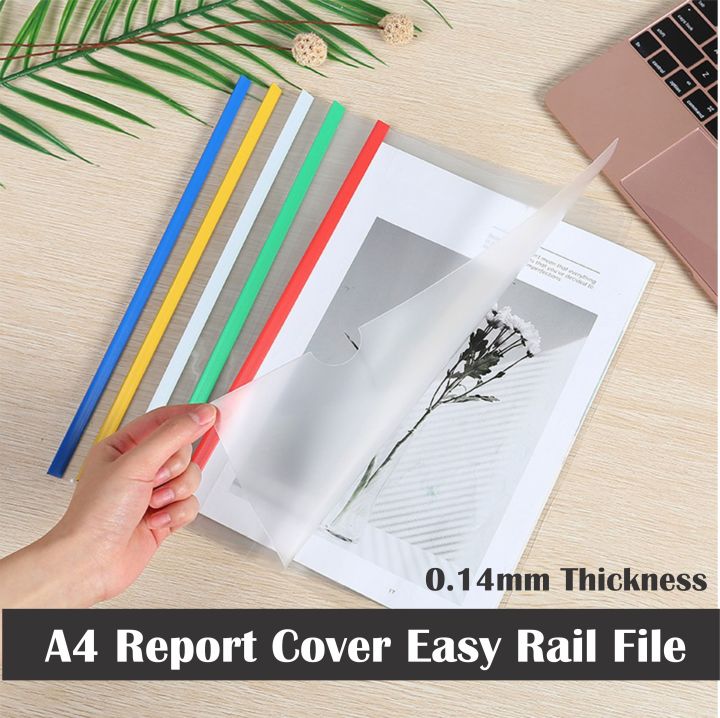 KakiJimat A4 Sliding Report File Folder 0.14mm 70 sheets Paper Slide ...