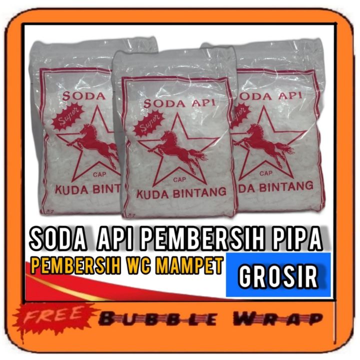 cod 1KG Soda Api / Pembersih Pipa Cap Kuda Bintang Saluran Mampet ...