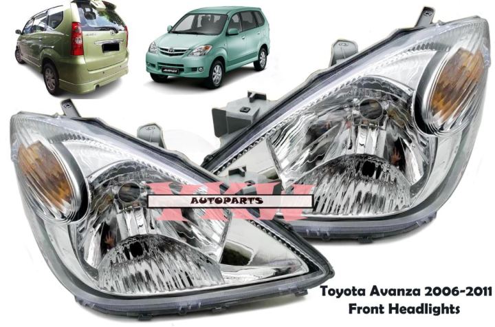 Toyota Avanza 2006-2011 Front Headlights Lamps Lights Head Lamp Head ...