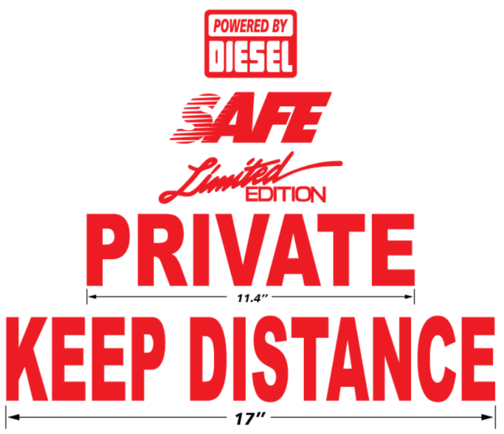 Keep Distance and Private (Decal Sticker) | Lazada PH