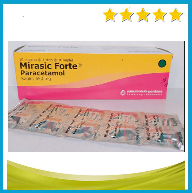 Mirasic Forte Paracetamol 650 mg | 1 Strip Isi 10 | Lazada Indonesia