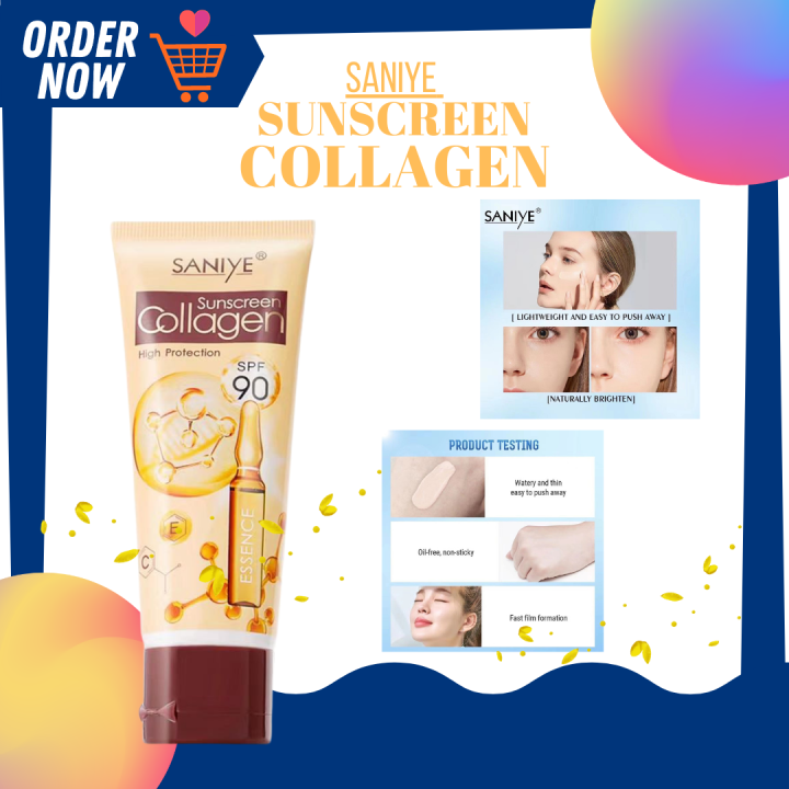 SUPER EFFECTIVE!! SANIYE Sunscreen Collagen SPF90+ PA+++ | Lazada PH