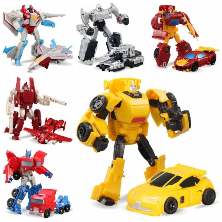 STMEN Cartoon Transformation Robot Cars Model Transformer Toy Figures ...