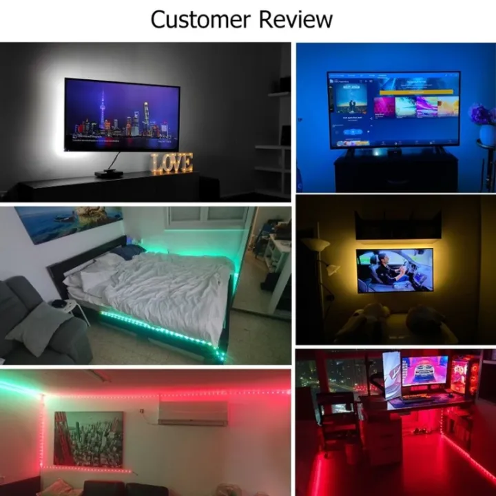 Ready Stock 5V LED Strip Light TV Backlight USB 2835 SMD HDTV 1M 2M 3M ...