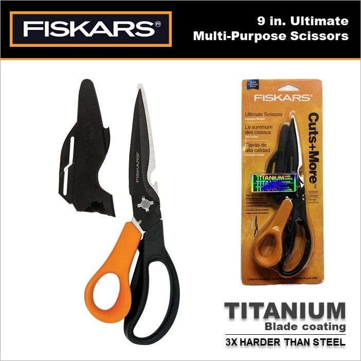 Fiskars 9-inch Ultimate Multi-Purpose Scissors | Lazada PH