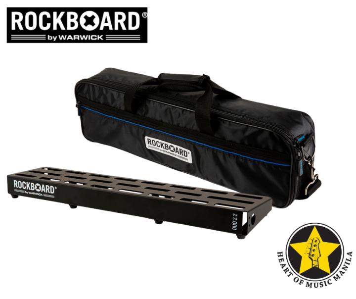 Warwick RockBoard DUO 2.2 Pedalboard with Gig Bag for 5-9 pedal effects ...