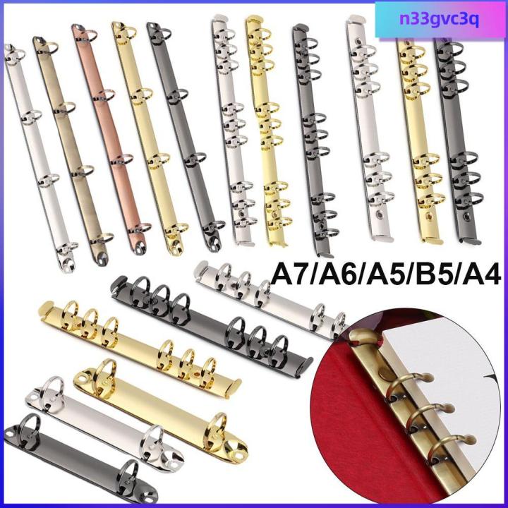 A4/B5/A5/A6/A7 Colorful Metal Loose Leaf Binding Clips Spiral Album ...