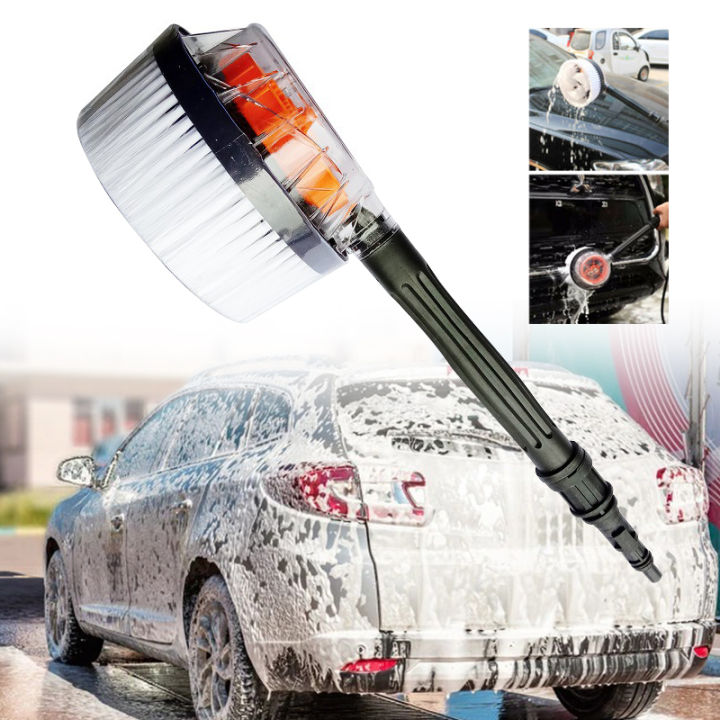 Car Rotary Wash Brush Kit 360 Degree Automatic Rotating Adjustable Dip ...
