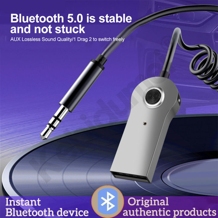 Bluetooth V5.0 Output Audio Receiver, Mini Wireless 3.5mm Jack Aux ...