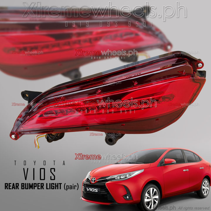 Toyota Vios 2019-2024 with Signal Light Rear Bumper Light Led Light ( 3 way YE039 ) 100% ...