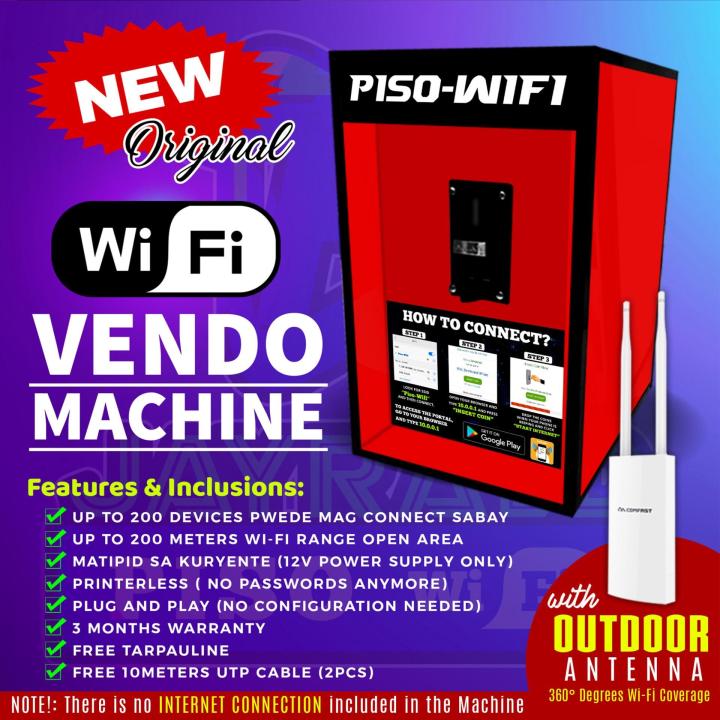 PISO WiFi Vendo Machine with Outdoor Antenna 360° Radius | Lazada PH