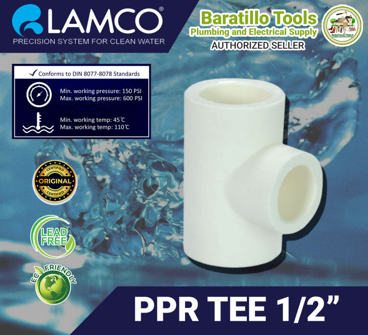 LAMCO PREMIUM QUALITY PPR TEE 1/2", 3/4" & 1" | Lazada PH