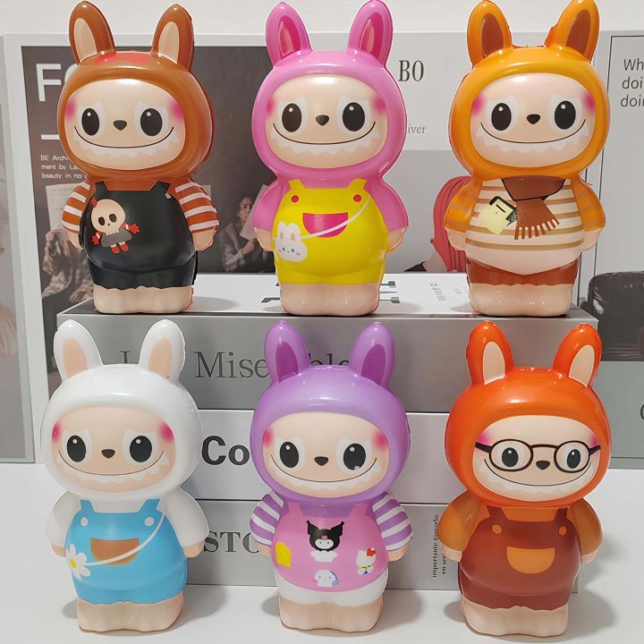 Squishy Labubu LED Warna Warni Boneka Sanrio Kuromi My Melody Squisy ...